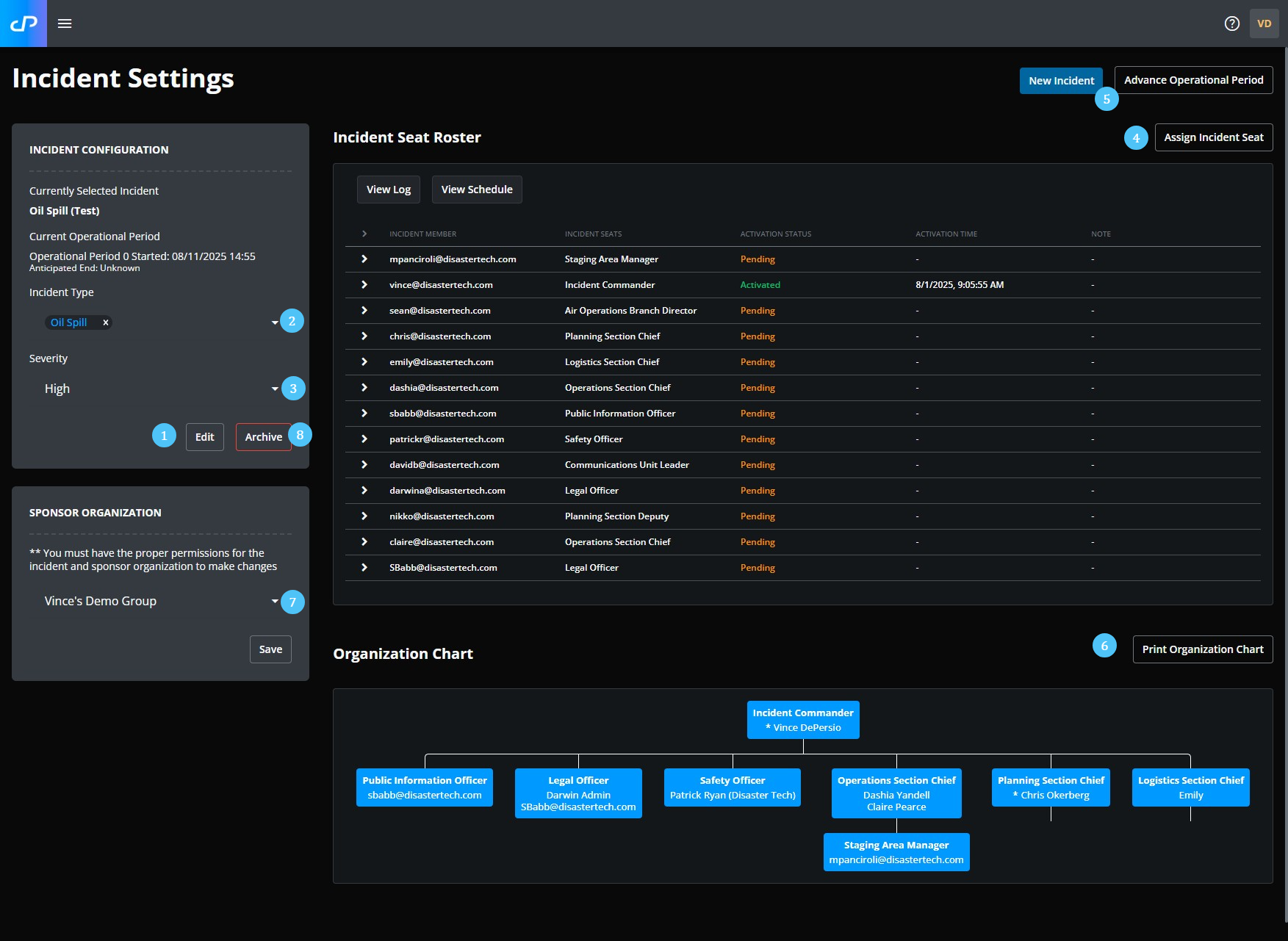 What does Incident Settings do?
